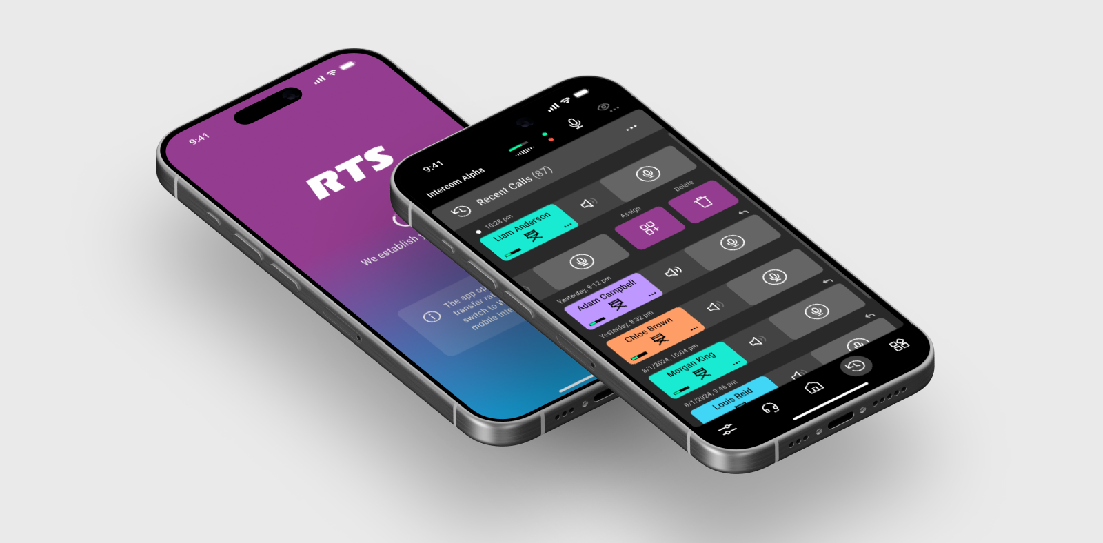 UX/UI Design der Intercom-App von RTS: professionelle Audio-Workflows ...