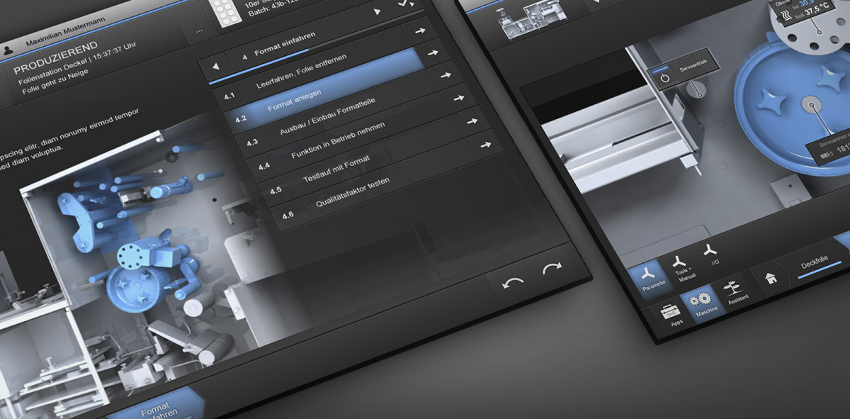 HMI for Uhlmann packaging machines | CaderaDesign - Industrial Grade UX
